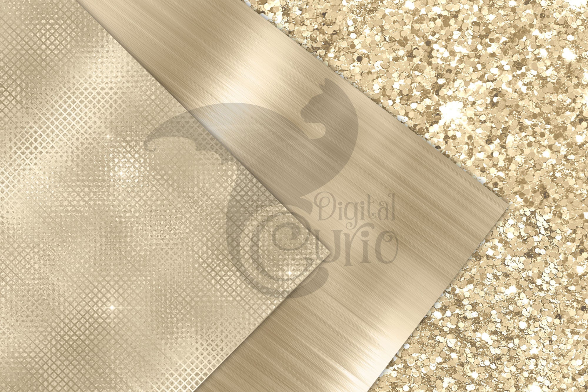Champagne Gold Digital Paper, Glitter Textures (seamless) - Etsy