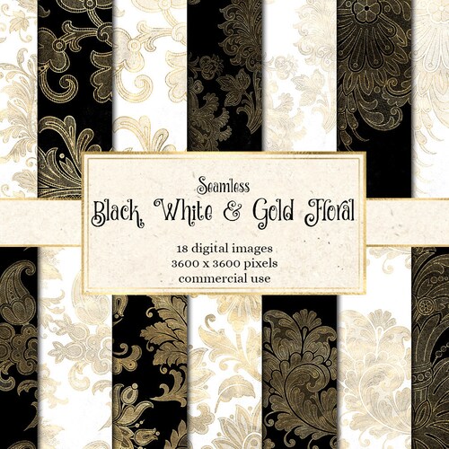 Marsala and Rose Gold Floral Digital Paper Seamless Flower - Etsy