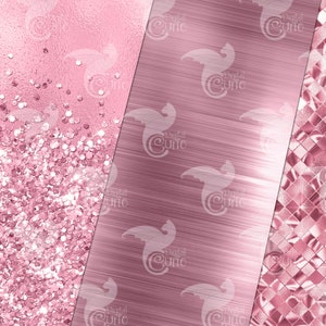 Ultimate Metallic Pink Textures - Seamless Digital Paper Metallic ...