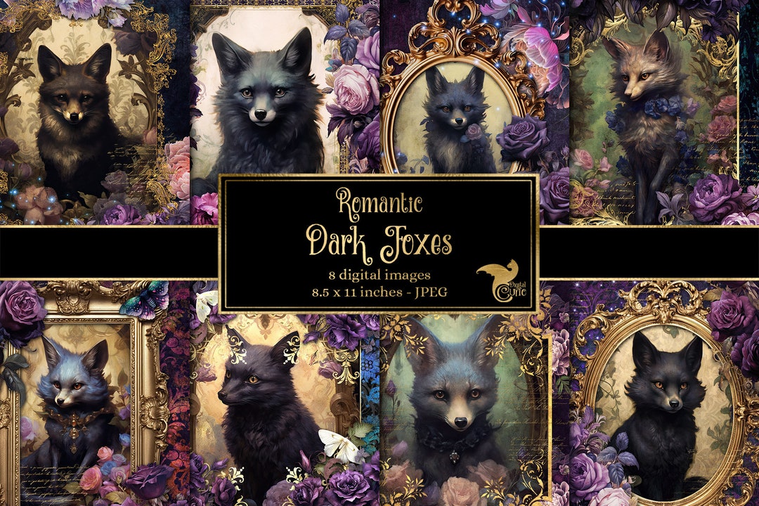 Fox Journal Paper, Rococo Fantasy Printable Pages (digital Download) - Etsy