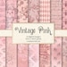 Vintage Pink Digital Paper, Rustic Pink Textures and Antique Distressed ...