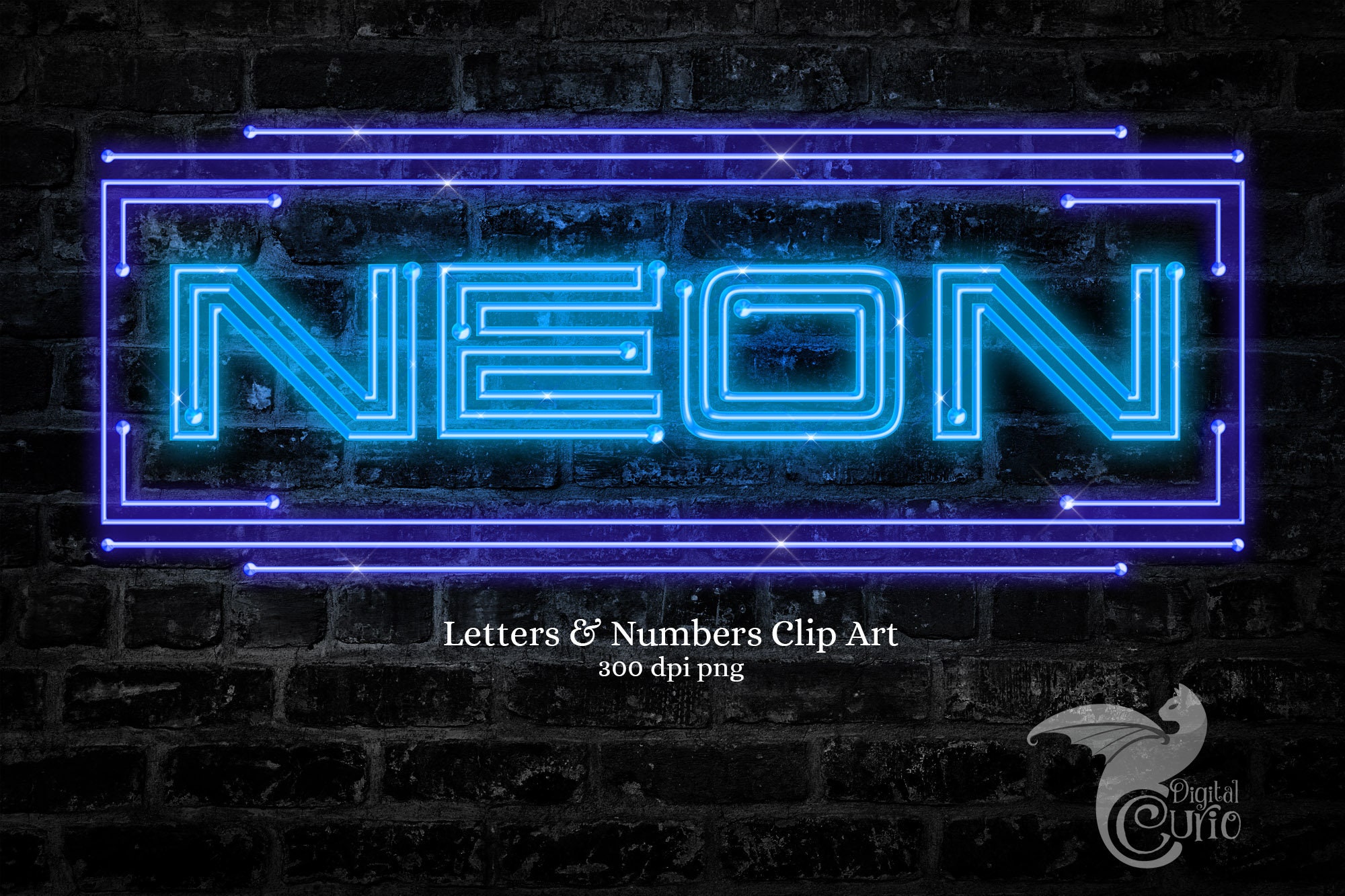 Papercraft Clip Art & Image Files Instant Download Clipart Numbers Blue ...