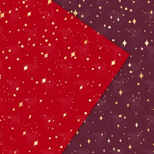 Celestial Gold Star Digital Paper, Seamless Backgrounds for Instant ...
