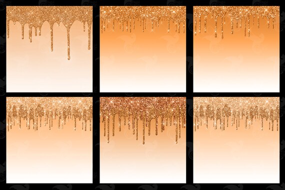 Orange Glitter Paper