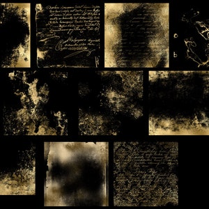 Gold Grunge Overlays, Digital Gold Shimmer Distressed Paint, Dust and ...