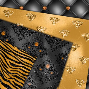 Orange Black Glitter Digital Paper, Glam Textures (digital Download) - Etsy
