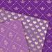 Purple and Gold Princess Digital Paper, Seamless Patterns (digital ...