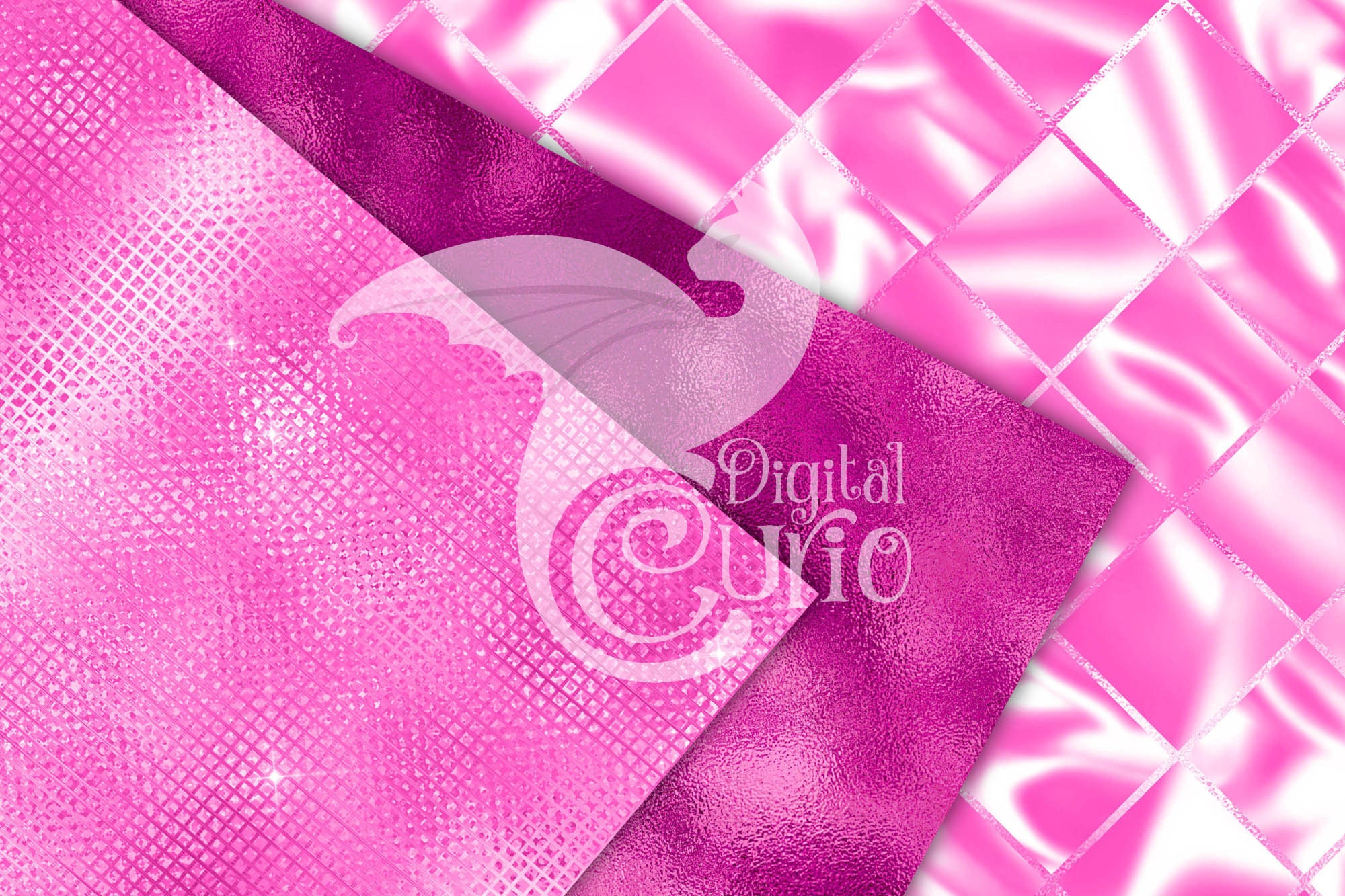 Fuchsia Glitter Digital Paper Pack, Seamless Textures (digital Download ...