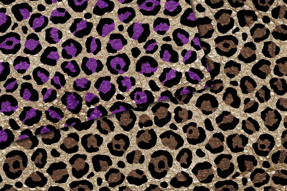 Leopard Leather Digital Paper Seamless Leopard Skin Pattern - Etsy