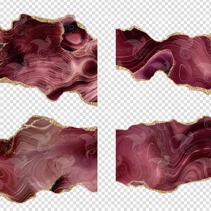 Burgundy Gold Glitter Agate Borders, Seamless Digital PNG Overlays - Etsy