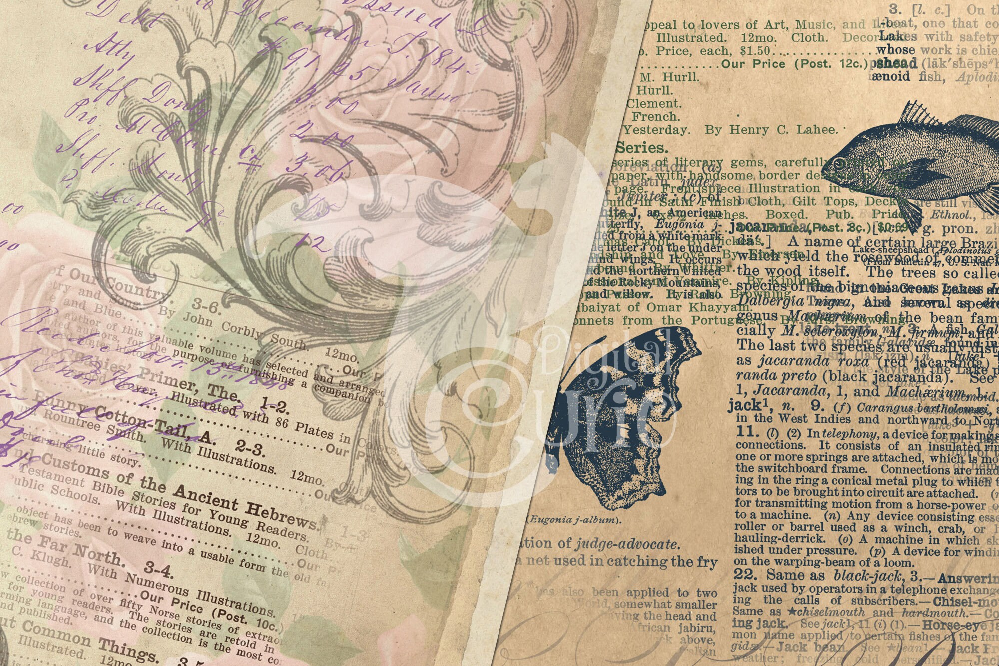 A4 Old Text Digital Paper Vintage Printable Backgrounds - Etsy