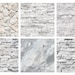 White Stone Textures Digital Paper, Seamless Rustic Brick Wall Digital ...