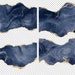 Navy Blue and Gold Agate Borders, Seamless Digital Geode PNG Overlays ...