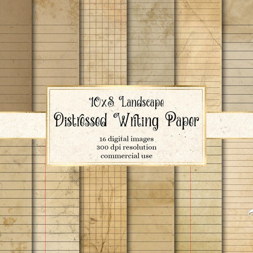 Distressed Aqua Writing Paper 10x8 Notebook Digital Paper - Etsy
