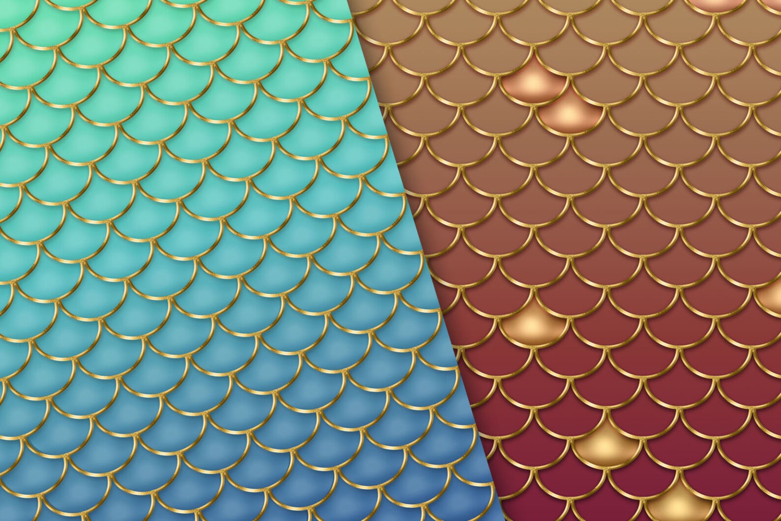 Gold Mermaid Scales Digital Paper Princess Mermaid - Etsy