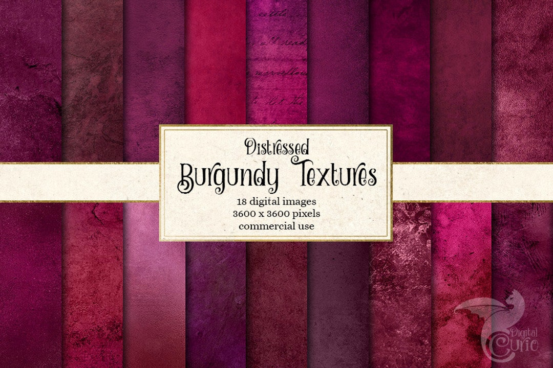 Distressed Burgundy Textures, Burgundy Digital Paper, Distressed ...