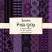 Purple Gothic Digital Paper, Seamless Skull Damask Halloween Patterns ...