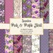 Pink and Purple Floral Digital Paper, Vintage Flower Scrapbook (digital ...
