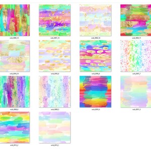 Rainbow Paint Digital Paper - Seamless Digital Paper Watercolor ...