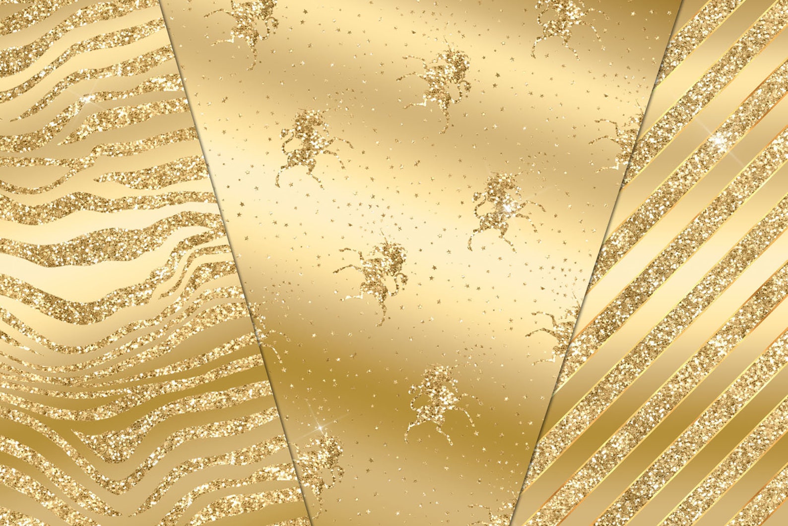 Gold Glitter Digital Paper – Seamless Sparkle Patterns (digital ...