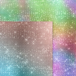 Unicorn Shimmer Digital Paper, Rainbow Pastel Glitter Sparkle Textures ...