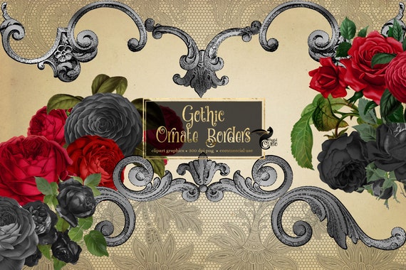 Red Gothic Border
