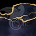 Navy Blue Painted Agate Borders, Digital Watercolor Geode PNG Overlays ...