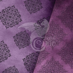 Purple Gothic Damask Digital Paper - Vintage Antique Grunge Textures ...