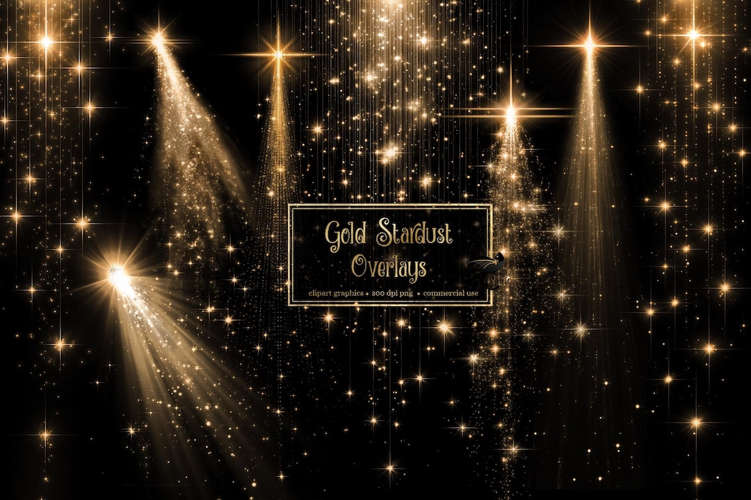 Gold Stardust Overlays, Sparkling Light Effects (digital Overlays) - Etsy