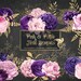 Pink and Purple Floral Bouquets Clipart With Gold Foil Accents - Etsy