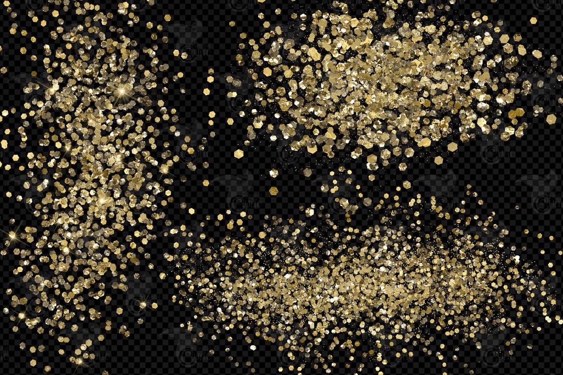 Chunky Gold Glitter Overlays, PNG Clip Art (digital Download) - Etsy