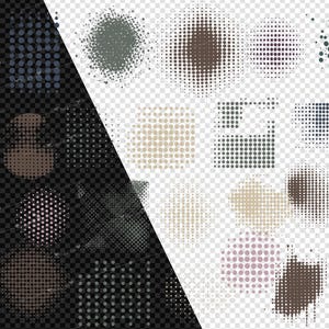 Vintage Halftone Elements, Png Clip Art Graphics, Digital Ephemera ...