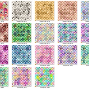 Multicolor Mermaid Scales Digital Paper, Seamless Mermaid Tail Scale ...