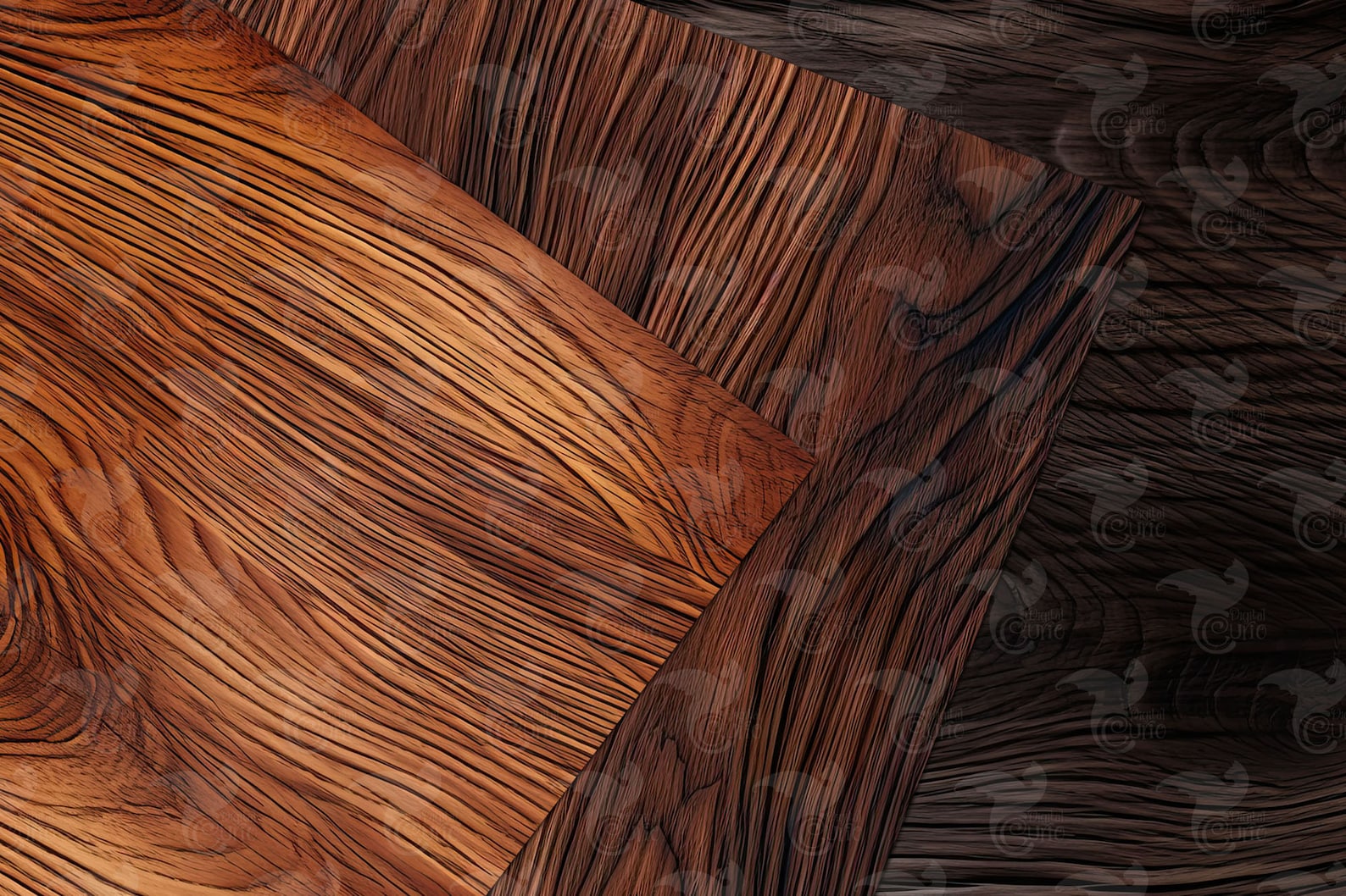 Seamless Wood Grain Textures – Light & Dark Digital Paper (digital ...