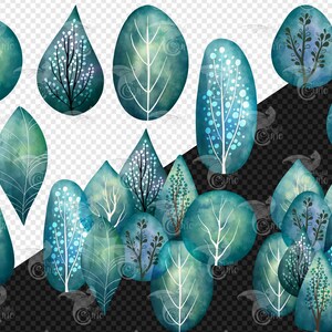 Whimsical Trees Clipart, Watercolor Forest PNG (digital Download) - Etsy