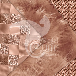 Luxury Rose Gold Digital Paper 2, Seamless Rose Gold Textures With ...