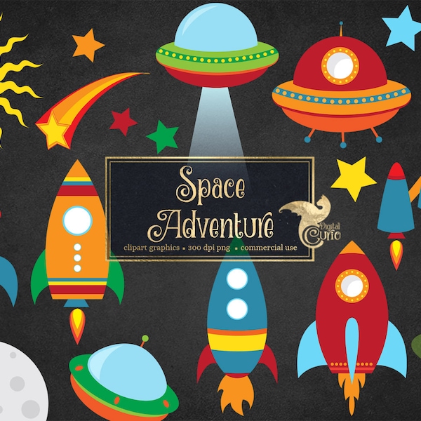 Rocket Clipart - Etsy