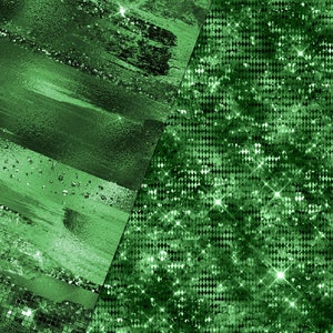 St Patrick's Day Glitter Digital Paper Green and Gold - Etsy Canada