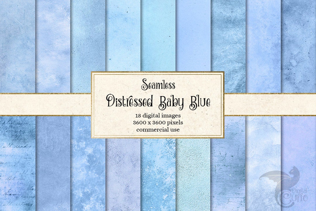 Distressed Baby Blue Textures, Seamless Digital Paper (instant Download ...