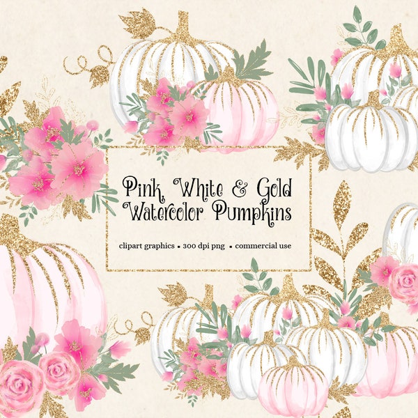 Pink Pumpkin Clipart - Etsy