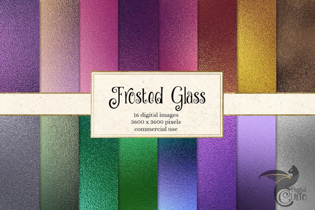 Frosted Glass Digital Paper, Glass Textures, Foil Texture Pack, Gold ...