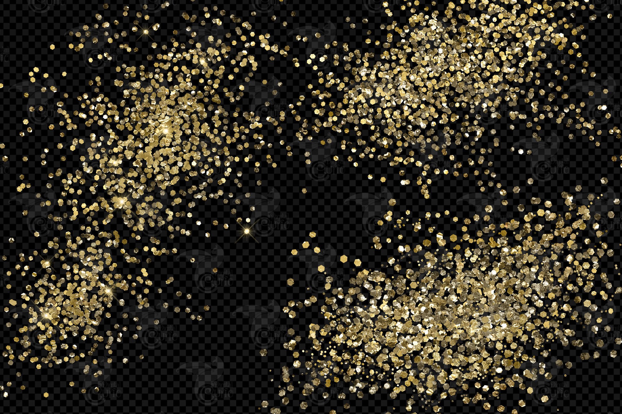 Chunky Gold Glitter Overlays, PNG Clip Art (digital Download) - Etsy