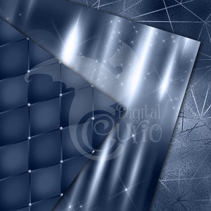 Navy Blue Metallic Textures, Glitter Foil Digital Paper (digital ...
