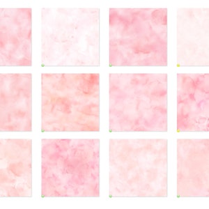 Blush Watercolor Digital Paper - Seamless Pink Watercolor Textures ...