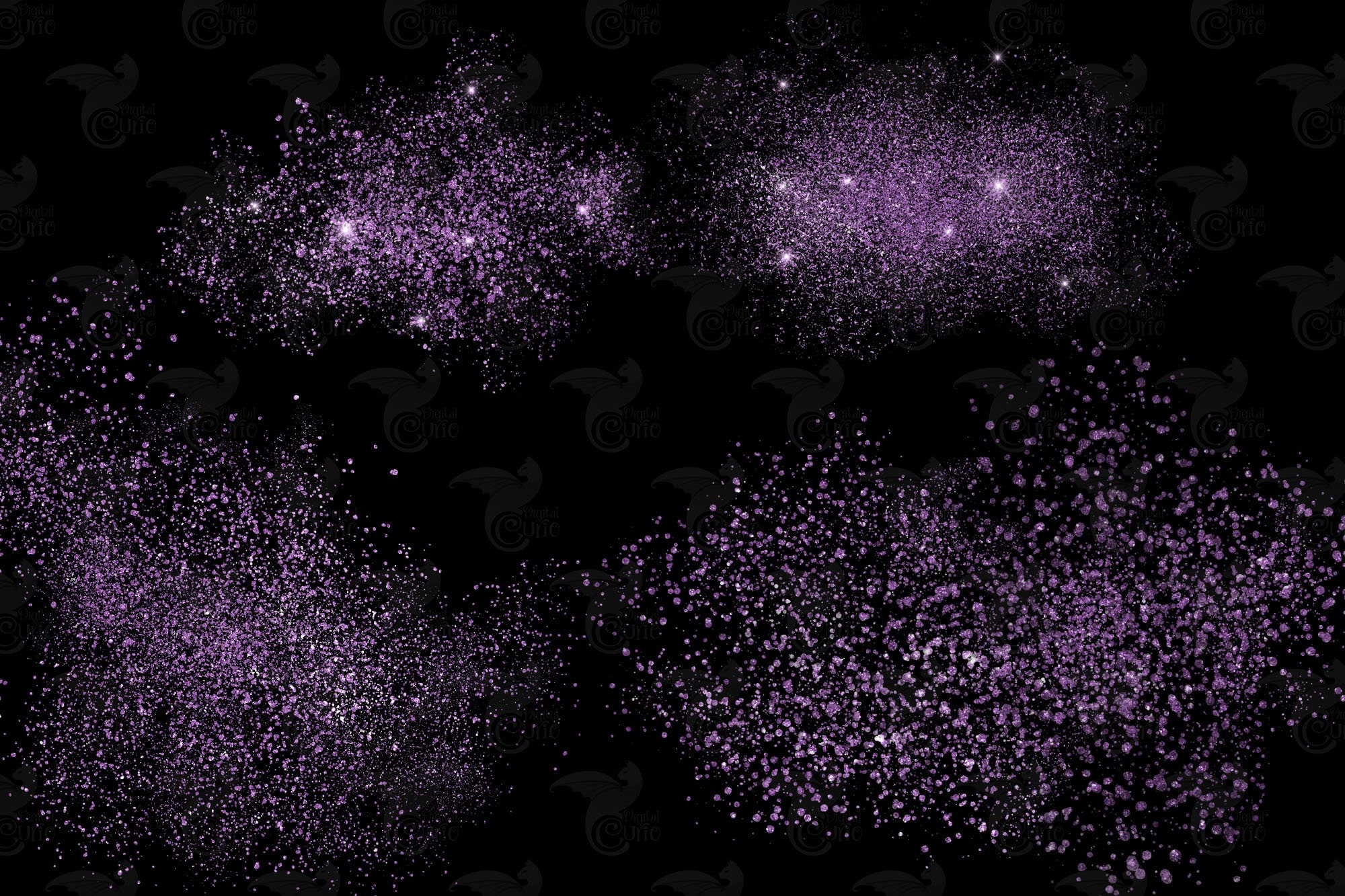 Purple Pixie Dust Overlays Ultra Fine Glitter Clip Art in - Etsy UK