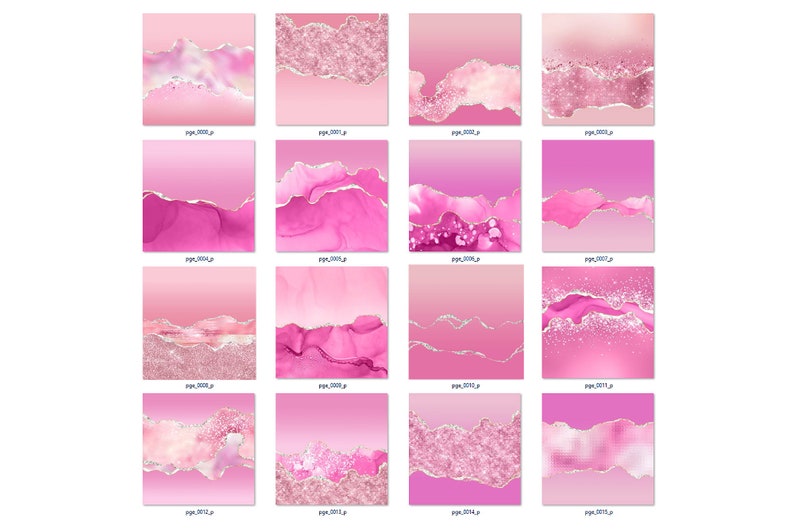 Pink and Silver Glam Edge Backgrounds Digital Paper With - Etsy