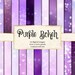 Purple Bokeh Digital Paper, Printable Backgrounds With Hearts and Fairy ...