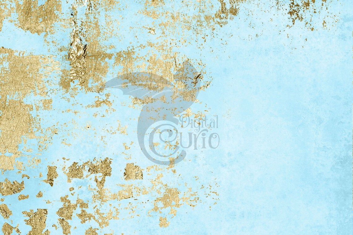 Blue and Gold Foil Flake Textures Printable Foil Backgrounds - Etsy