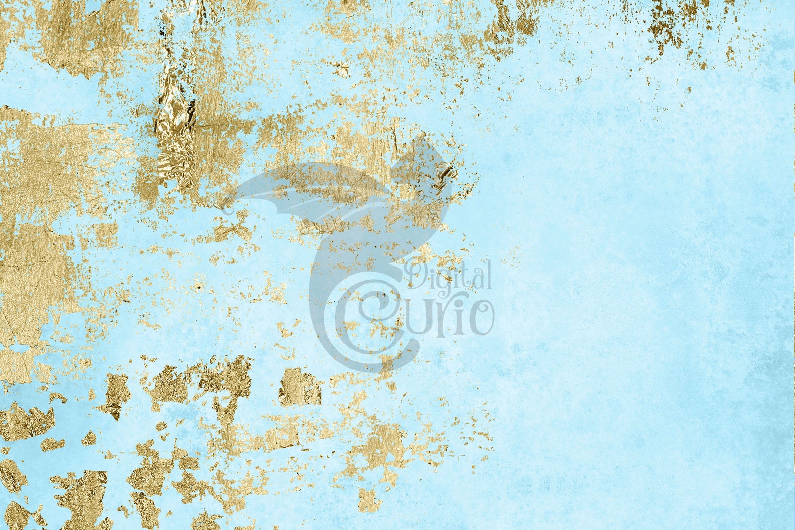 Blue and Gold Foil Flake Textures – Printable Backgrounds (digital ...