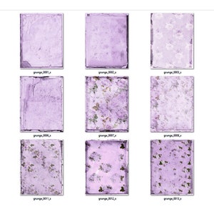 Purple Shabby Notebook Paper, Notebook Digital Paper Grunge Junk ...